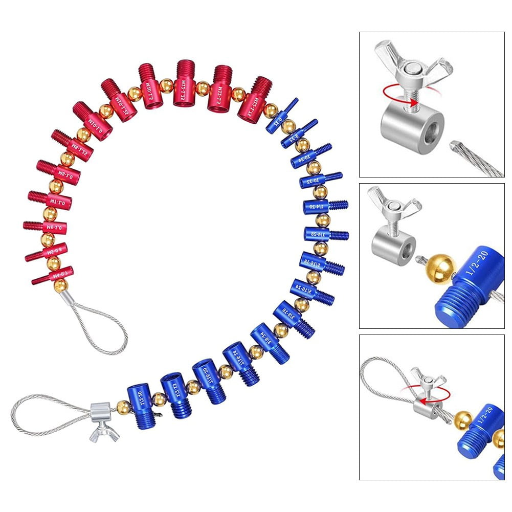 Bolt Size And Thread Gauge Nut And Bolt Male/Female Thread Identifier ...