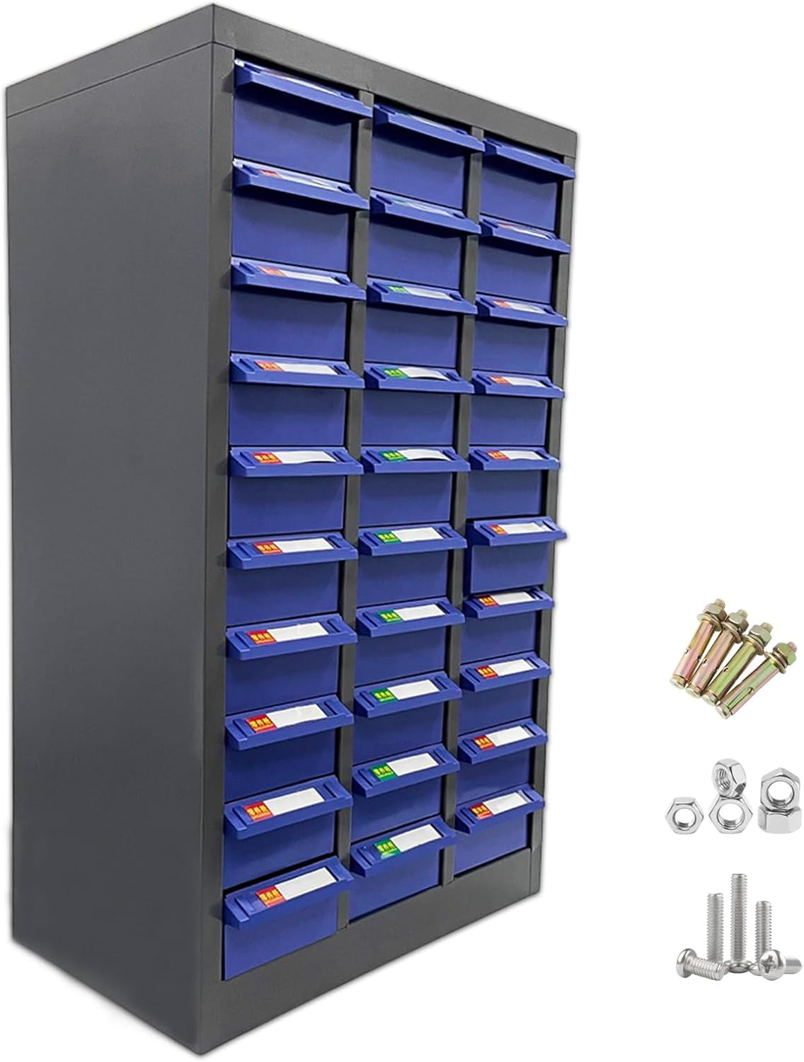 Bolt and Nut Parts Cabinet 30 Drawers Hardware Tool Storage Cabinet ...