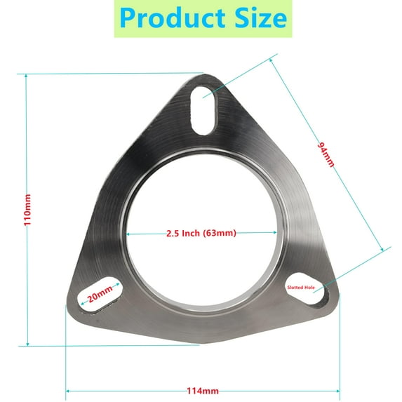 Bolt exhaust flange and gasket, stainless steel exhaust flange ...