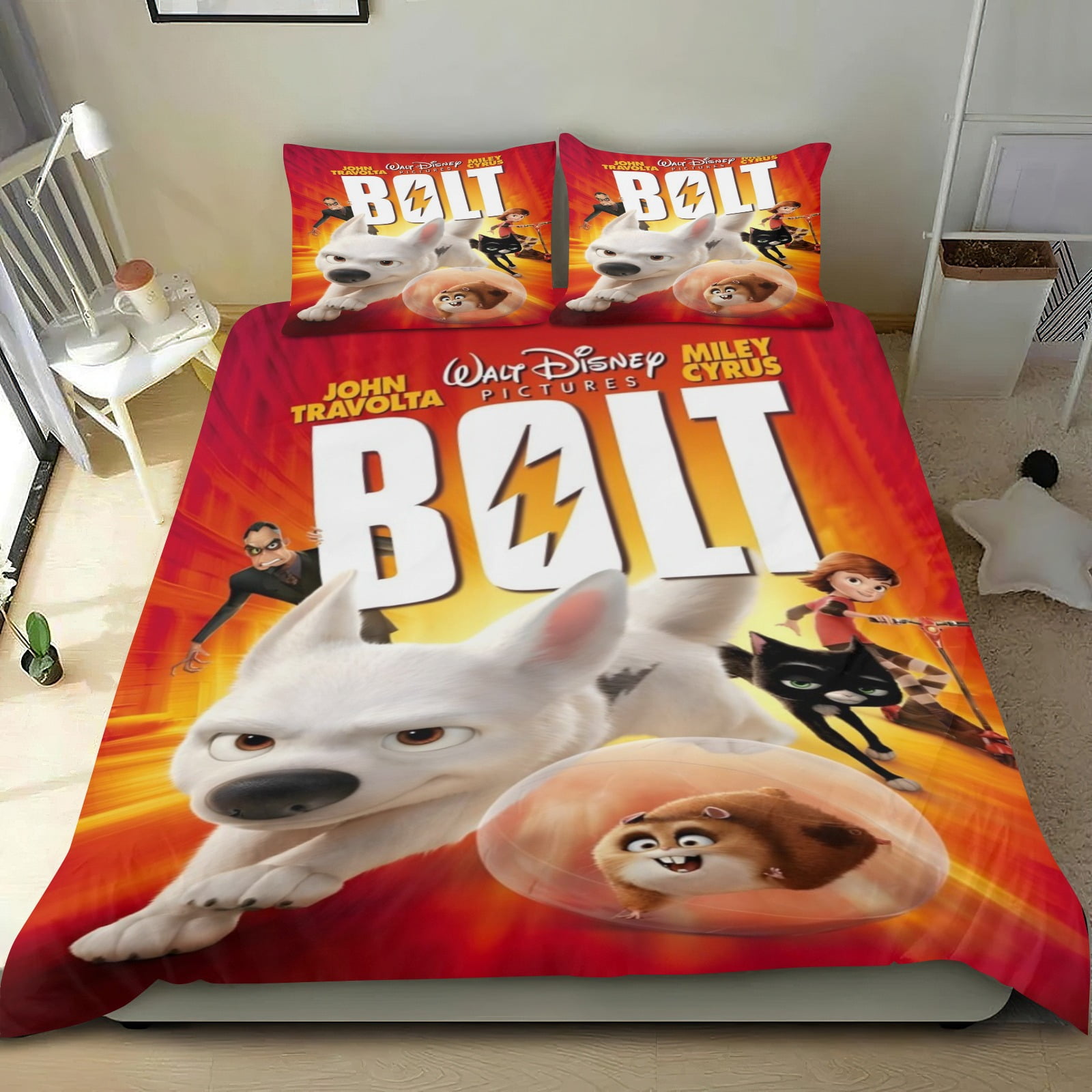 Bolt thin bedding set has an iconic print,One duvet cover and two ...