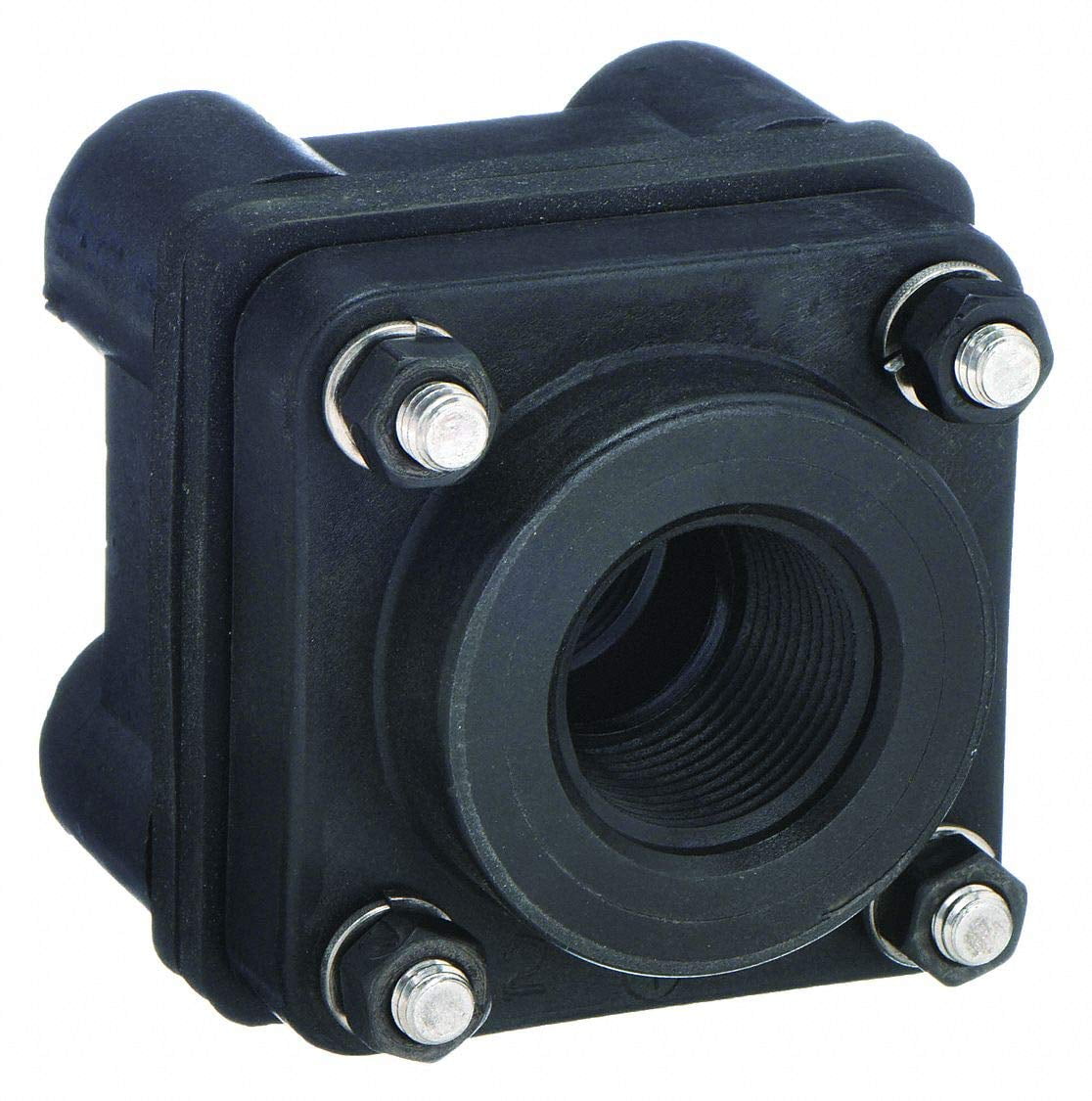 Bolted Bulkhead Flange, 1" Pipe Size, FNPT x FNPT Connection Type ...