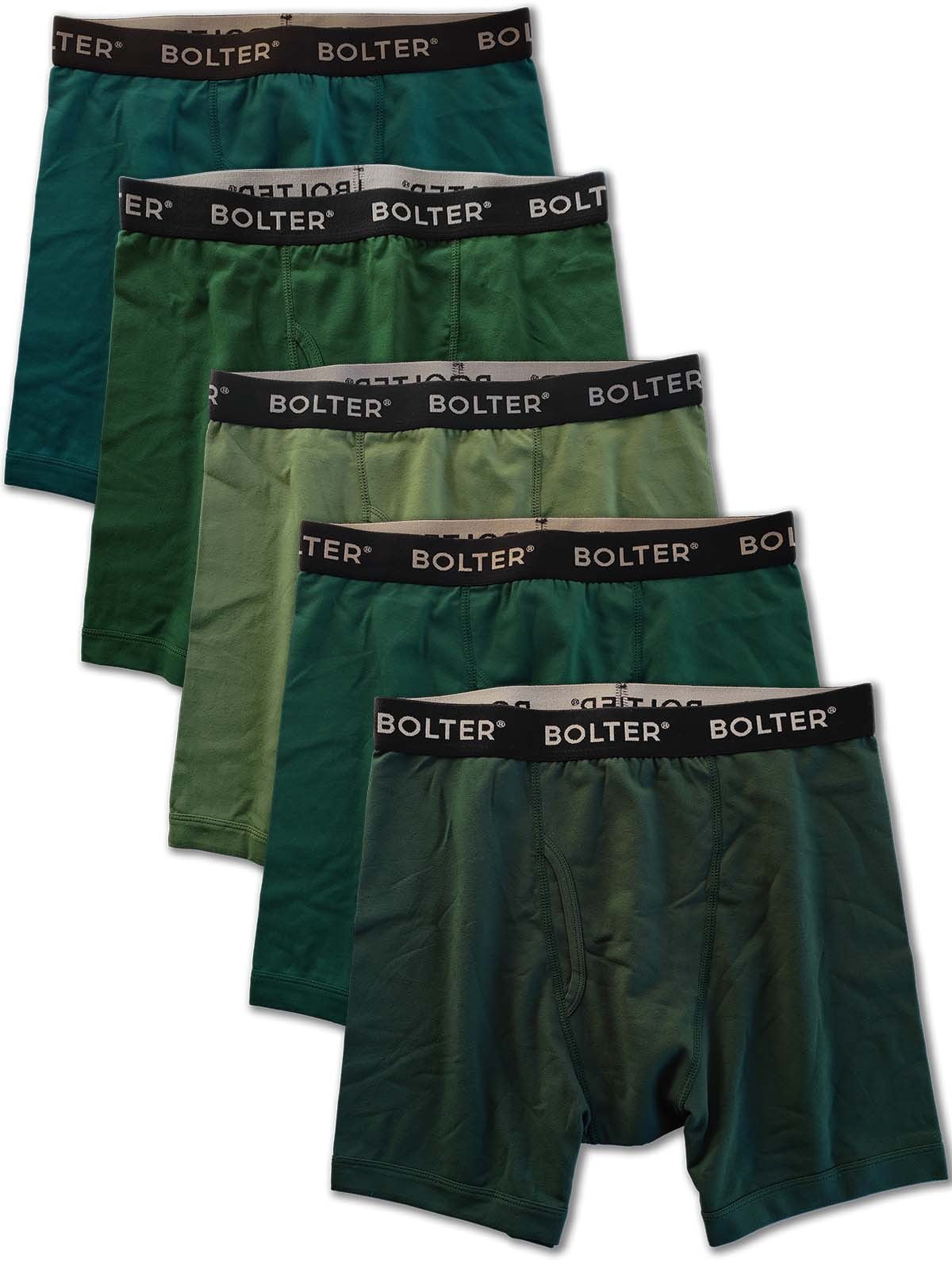 Bolter Men's 5-Pack Boxer Briefs Cotton Spandex Stretch - Walmart.com