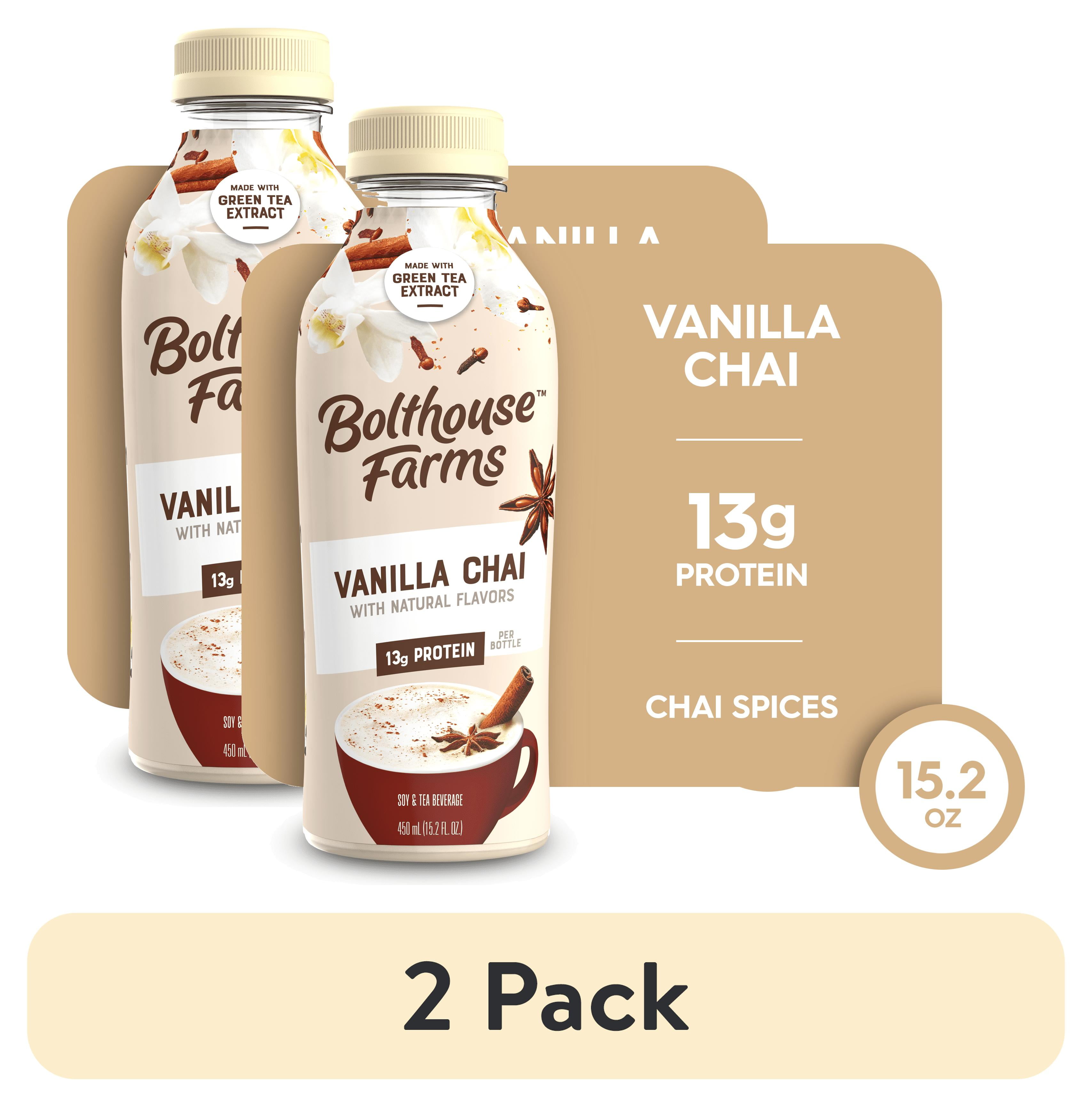 (2 pack) Bolthouse Farms Perfectly Protein Vanilla Chai Tea Drink, 15 ...