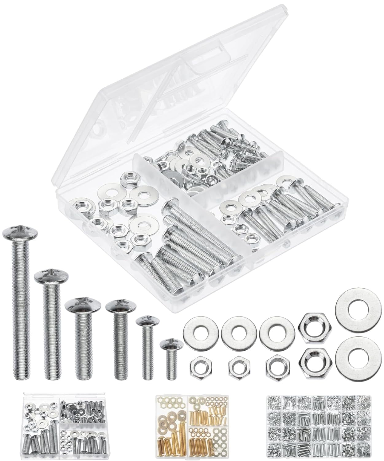 Bolts, Nuts, and Washer Assortment Kit, 113 pcs, Assorted Nuts and Bolts, Washer Kit - Walmart.com