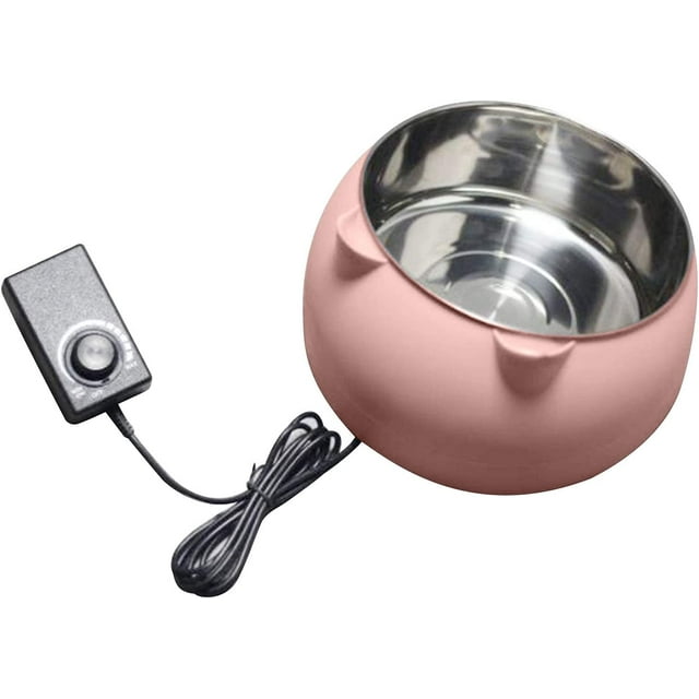 Boluotou Heated Pet Bowl with 400ML Capacity for Pets, Pink - Walmart.com