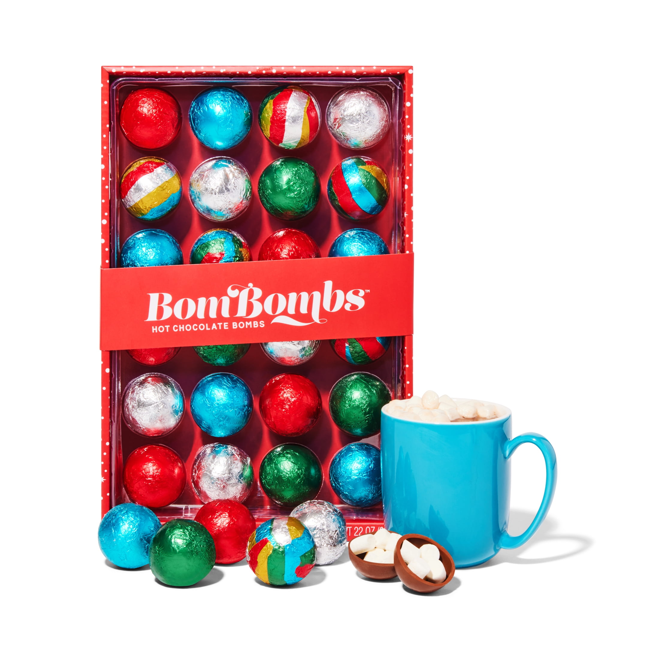 BomBombs Christmas Cocoa Caramel Sampler - Holiday Hot Chocolate Bomb Gift Set, Set of 24 ...