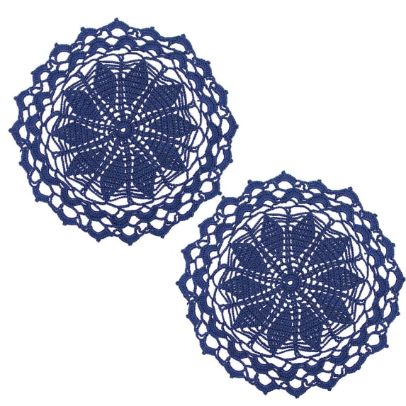 BomHCS 12 Inch Lace Crochet Doilies Table Placemat Washable Kitchen ...