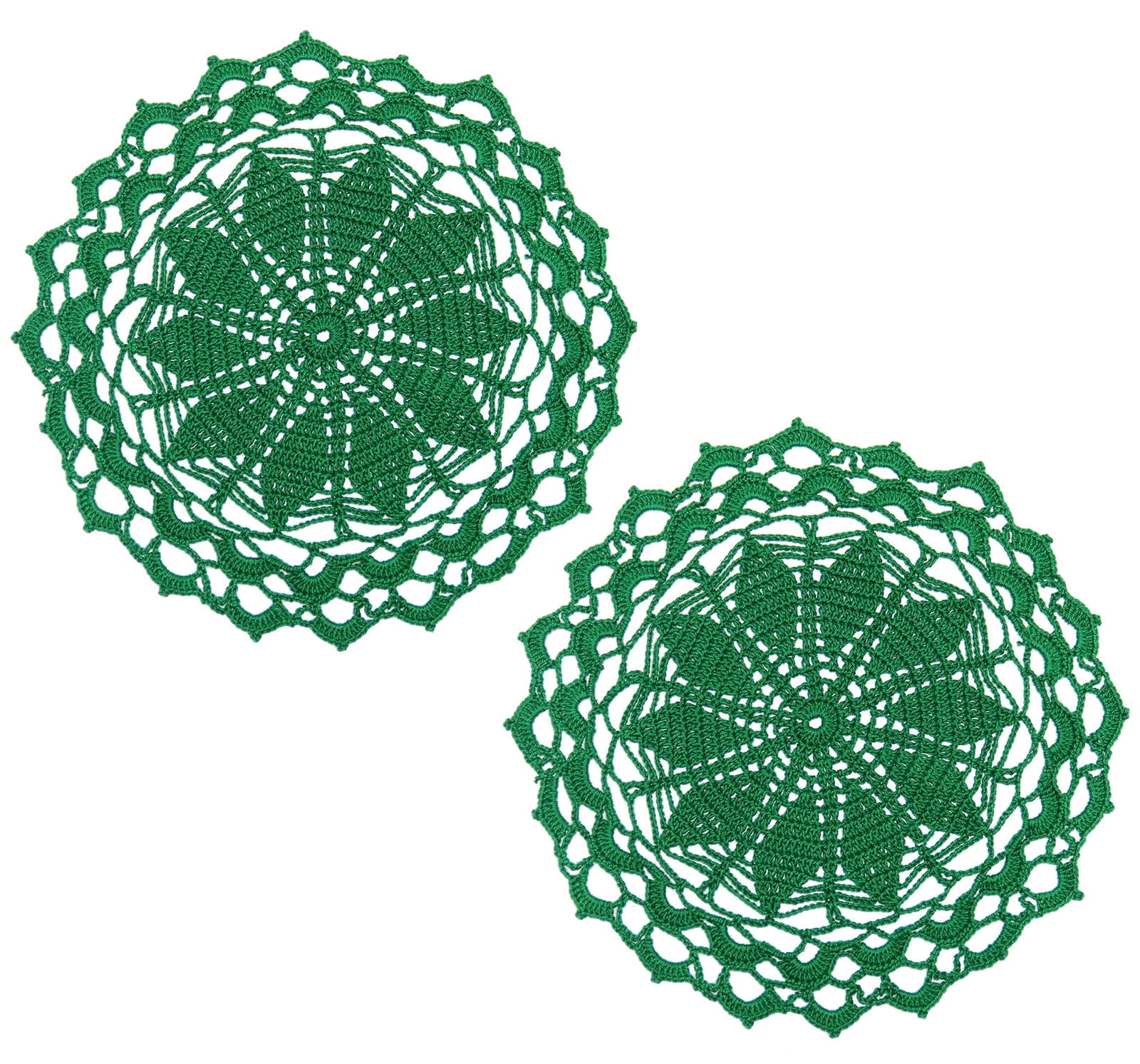 BomHCS 12 Inch Lace Crochet Doilies Table Placemat Washable Kitchen ...