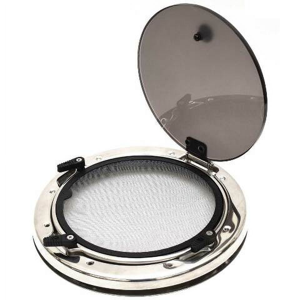 Bomar Boat Portlight Window S12R-SS-FROST | 12 Inch Stainless Frosted ...
