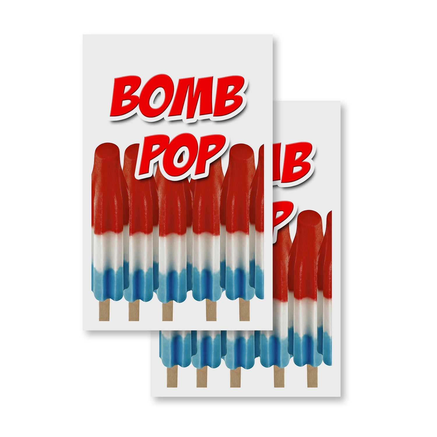 Bomb Pop (2-PACK) 24" x 36" Vinyl Decals | Sign Insert Peel & Stick ...