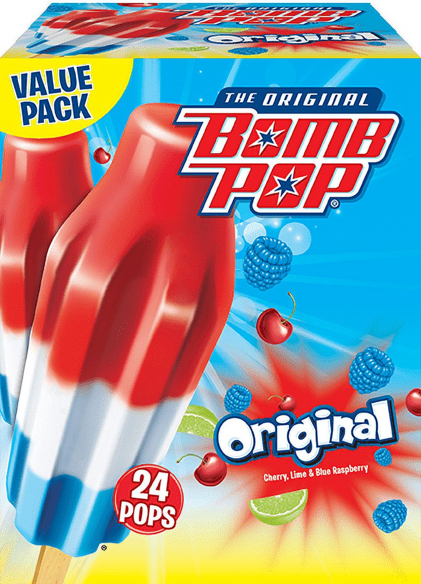 Bomb Pop Original Ice Pops, 21 fl oz 12 Pack - Walmart.com