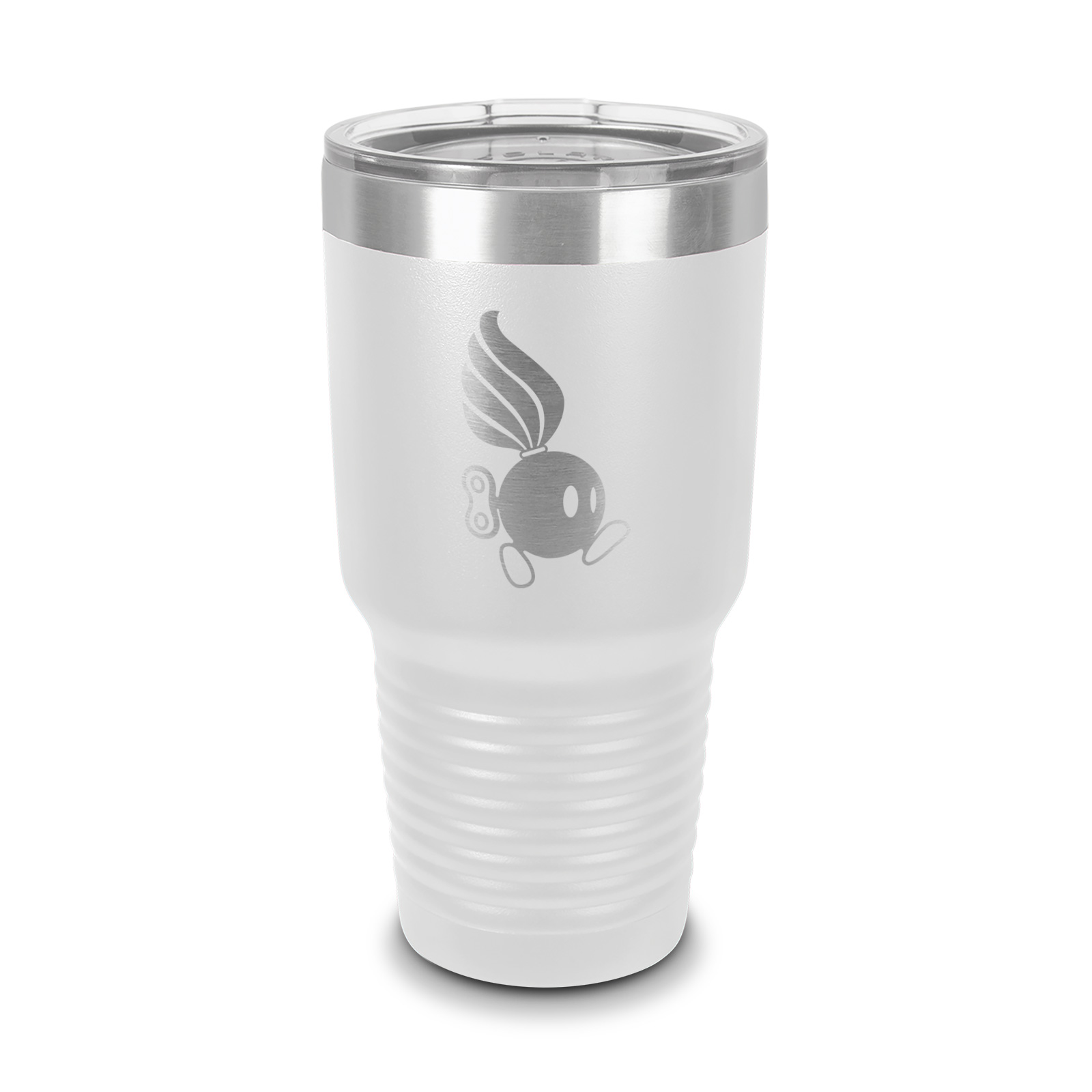 Bomba Pisspot Tumbler 30 oz - Laser Engraved w/ Clear Lid - Stainless ...