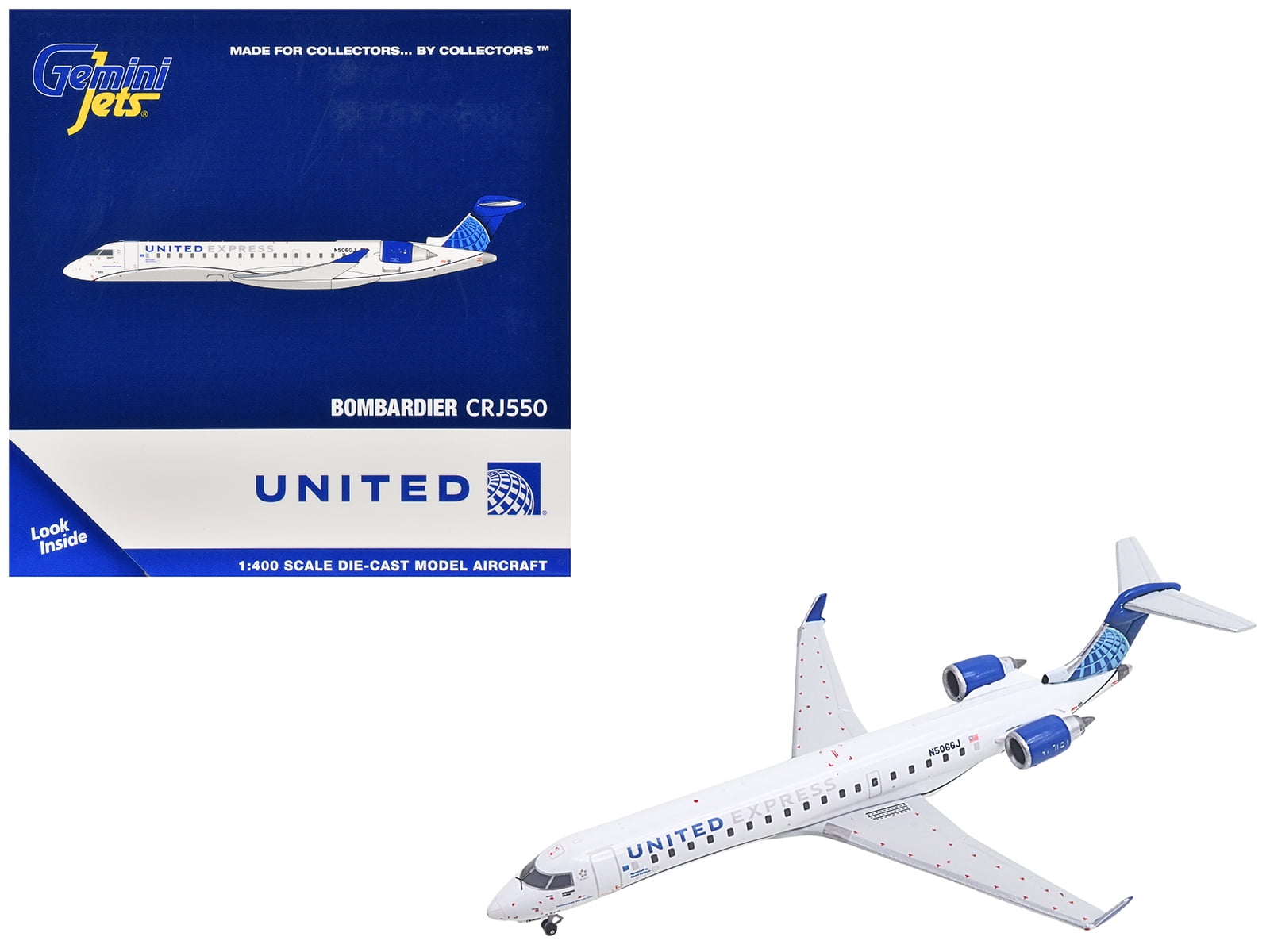 Bombardier CRJ550 Commercial Aircraft "United Express" (N506GJ) White ...