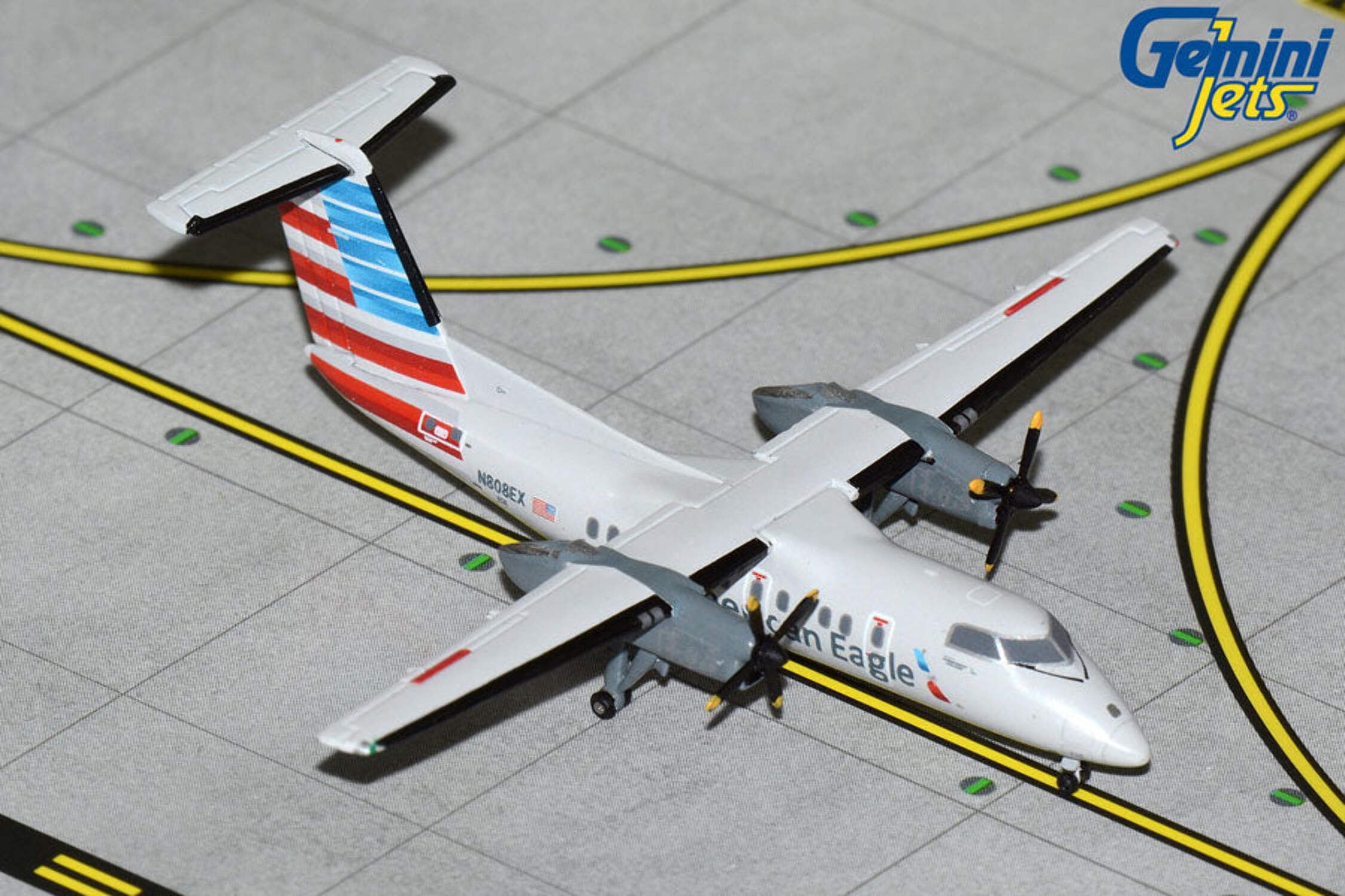 Bombardier Dash 8-100 Commercial Aircraft "American Airlines" Gray with ...