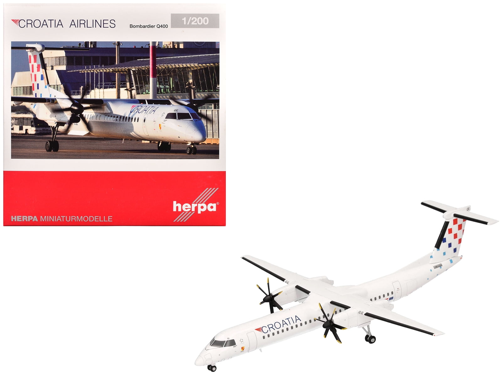 Bombardier Q400 Commercial Aircraft "Croatia Airlines" (9A-CQE) White ...