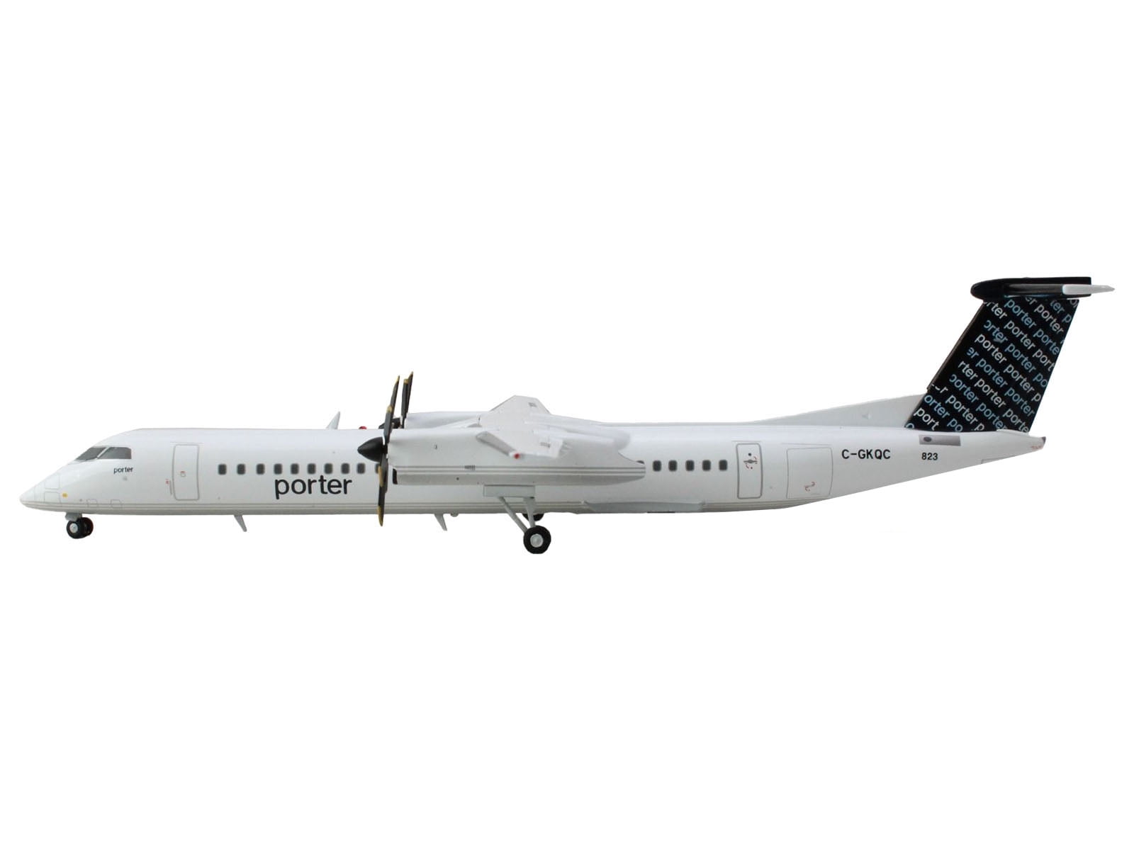 Bombardier Q400 Commercial Aircraft "Porter Airlines" (C-GKQC) White ...