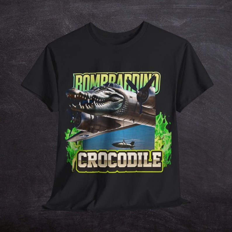 Bombardino Crocodilo Funny Brain Rot T-shirt, Bootleg Rap Tee, Meme ...