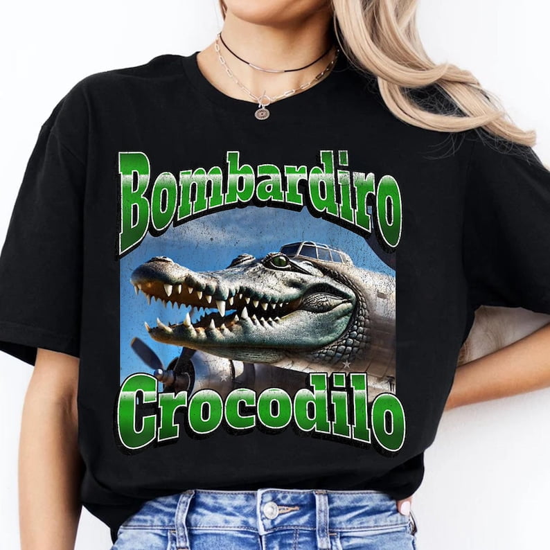 Bombardino Crocodilo Funny T-shirt, ,Meme Shirt, Crocodile Shirt ...