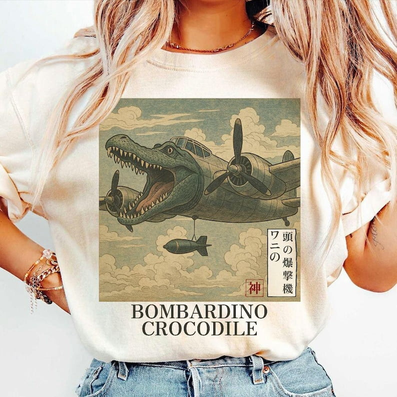Bombardino Crocodilo Meme Shirt , Funny Brainrot T-Shirt – Ukiyo-E ...