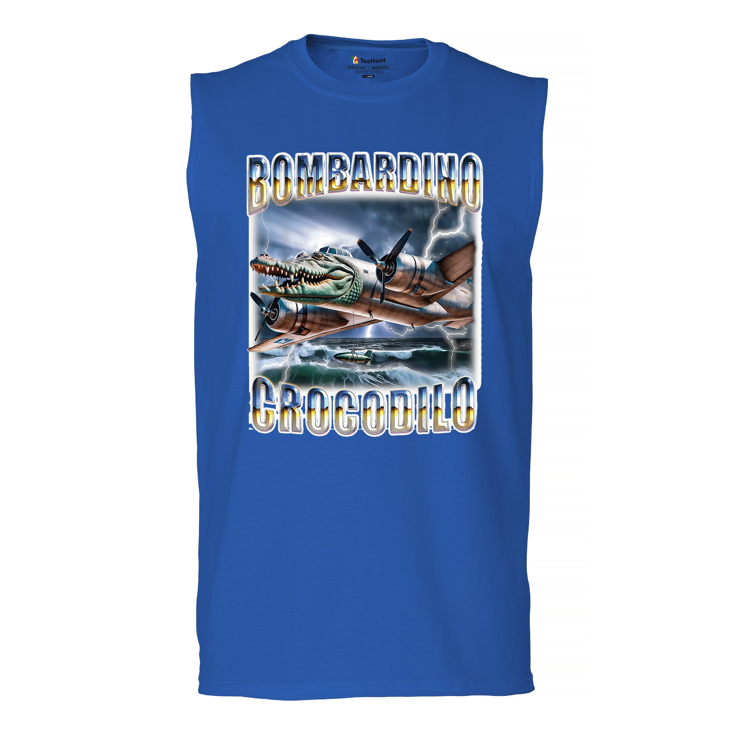 Bombardino Crocodilo Men's Muscle Shirt Fun Italian Brainrot Gen Z ...