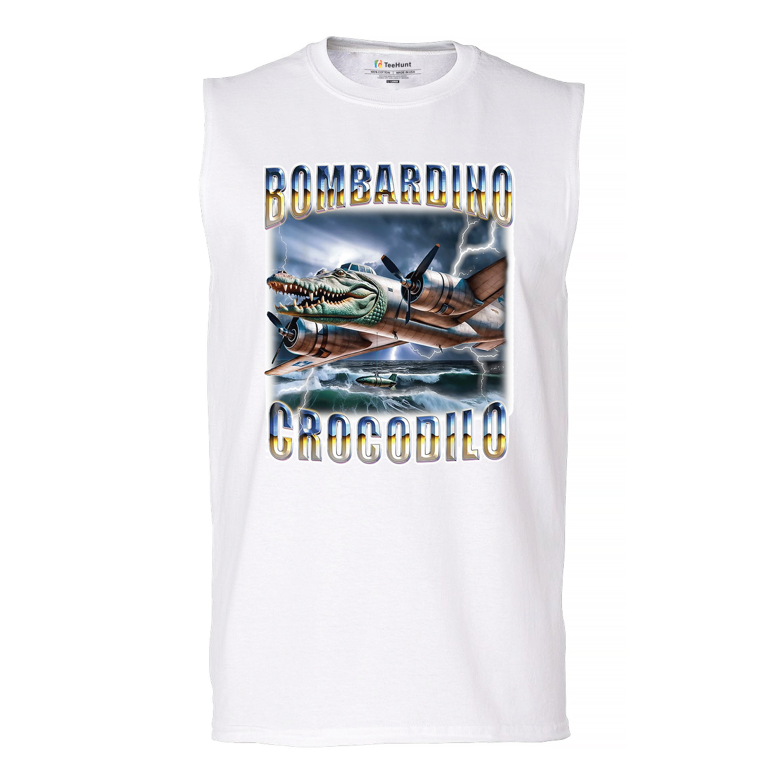 Bombardino Crocodilo Men's Muscle Shirt Fun Italian Brainrot Gen Z ...