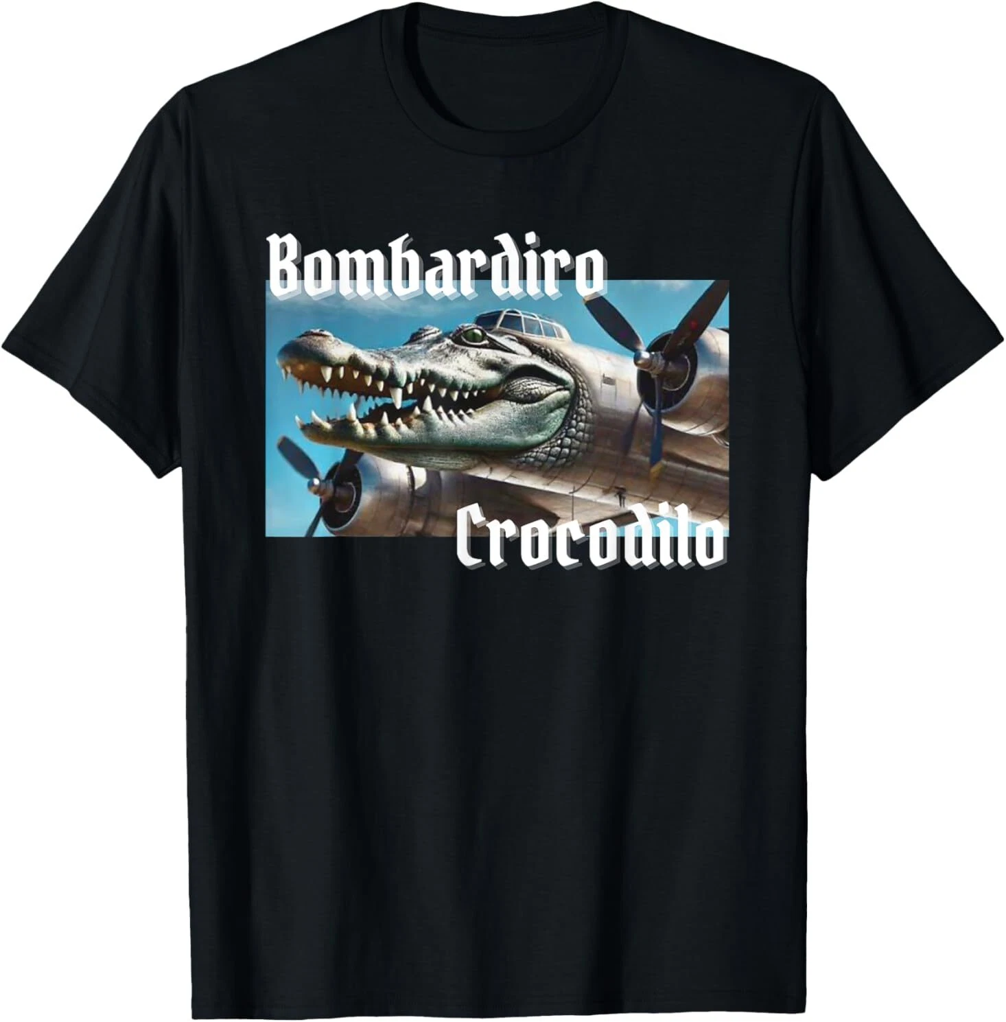 Bombardiro Bombardino Crocodilo Funny Italian Brainrot Meme T-Shirt ...