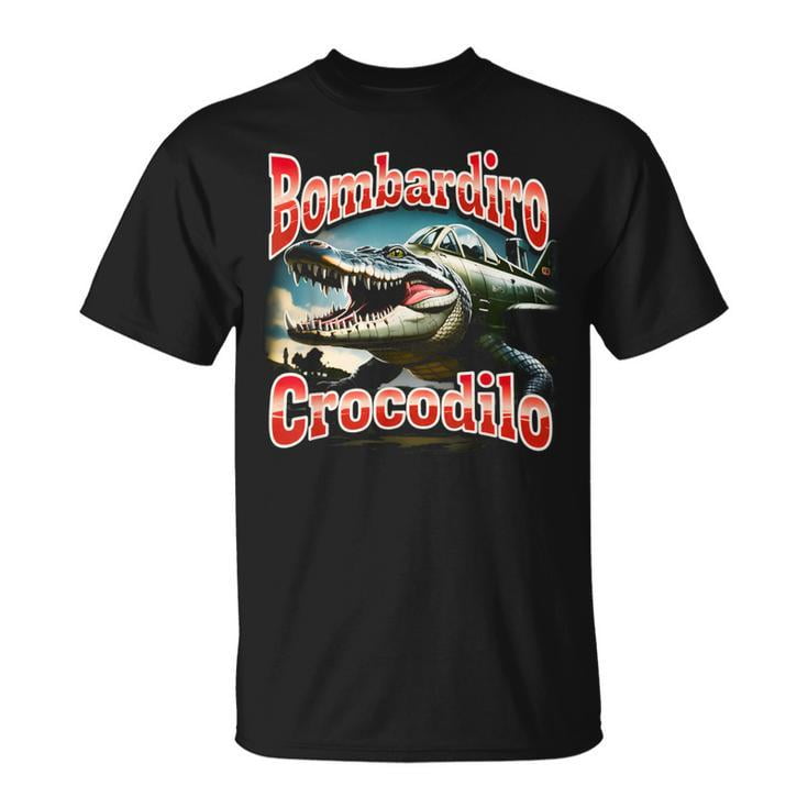Bombardiro Bombardino Crocodilo Italian Brainrot Meme T-Shirt – Funny Italian Meme Graphic Tee ...
