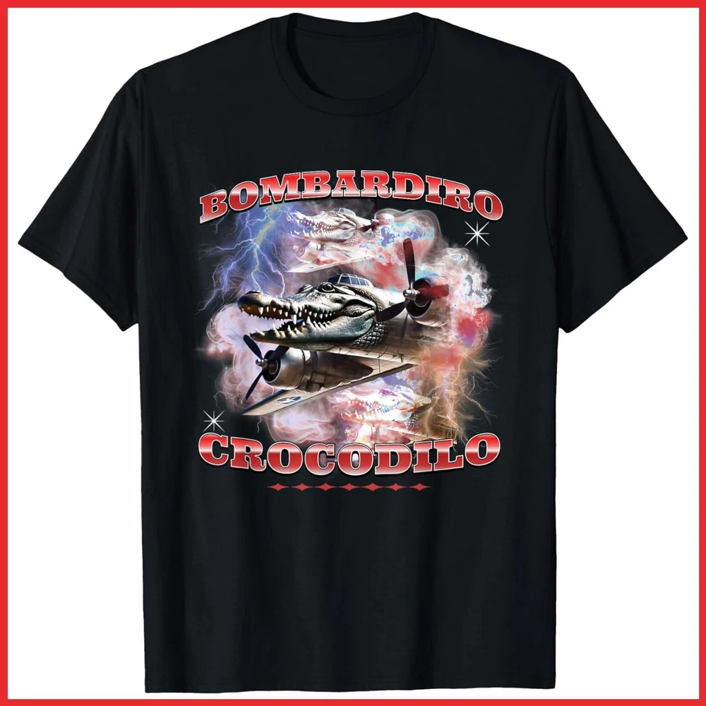 Bombardiro Crocodilo Airplane Crocodile Vintage Aviation Animal Unisex ...