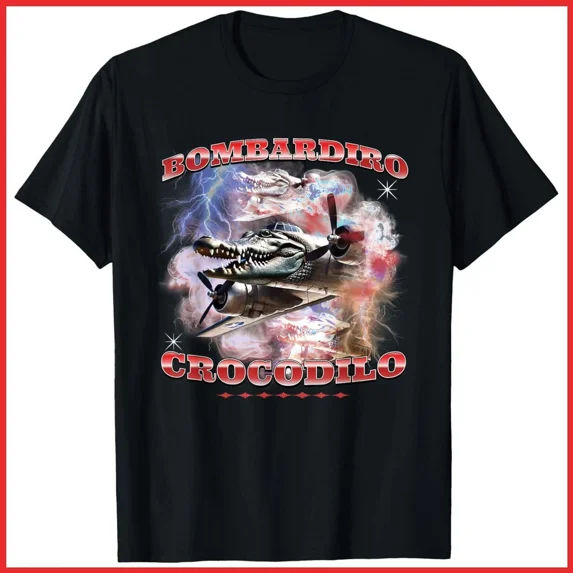 Bombardiro Crocodilo Airplane Crocodile Vintage Aviation Animal Unisex ...