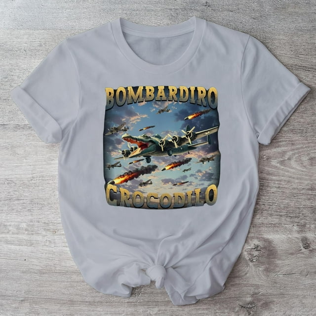 Bombardiro Crocodilo Funny Cat Meme Shirt, Gift for Women and Men, Size ...