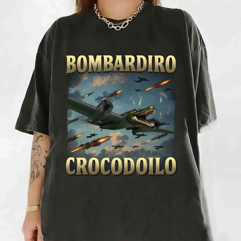 Bombardiro Crocodilo Funny Comfort Shirt, Meme Tee, Funny Clothes ...