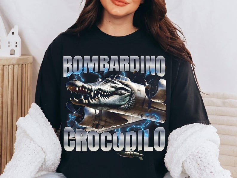 Bombardiro Crocodilo Funny Comfort Shirt, Meme Tee, Italian Meme ...