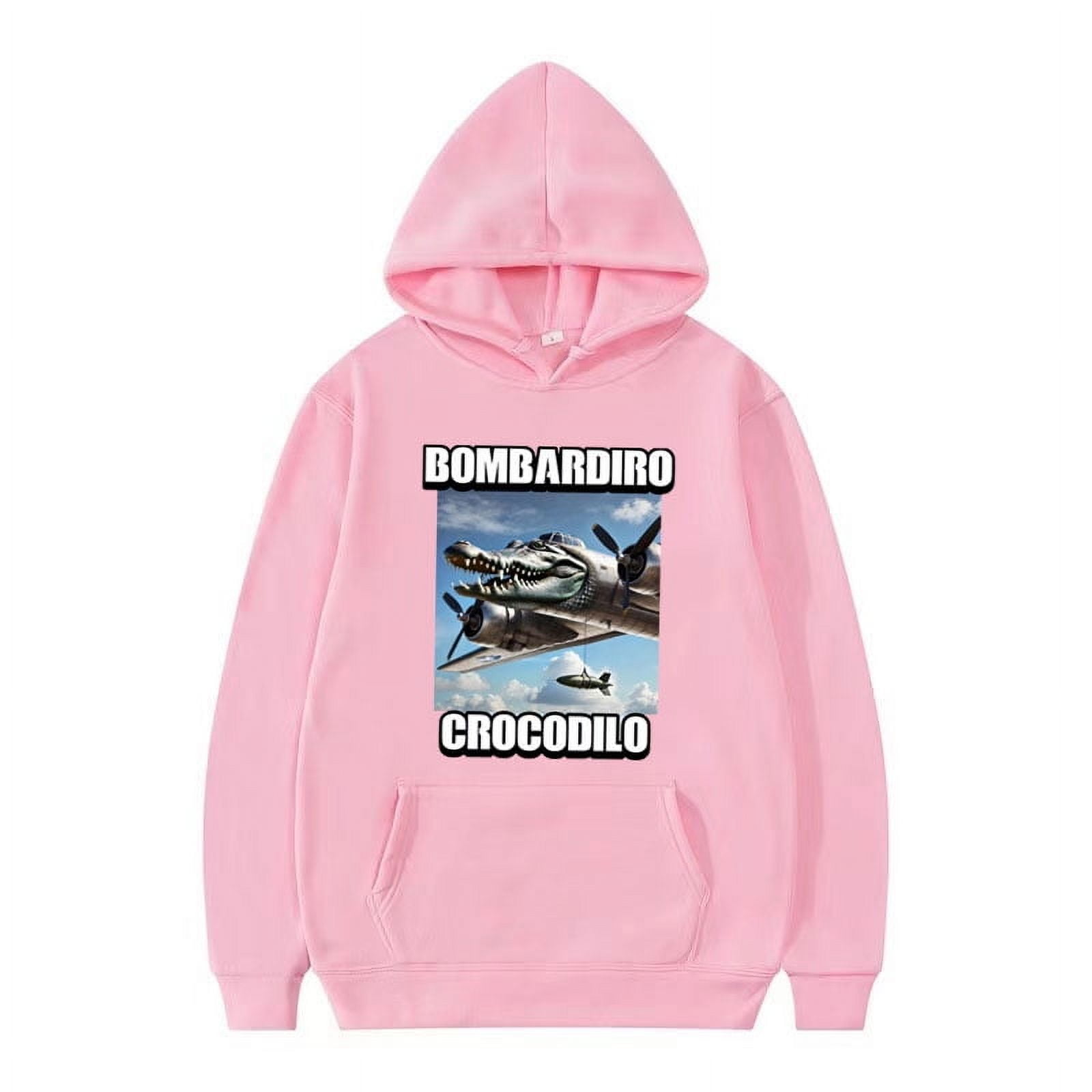 Bombardiro Crocodilo Unisex Funny Crocodile Meme Print Hip Hop Vintage ...