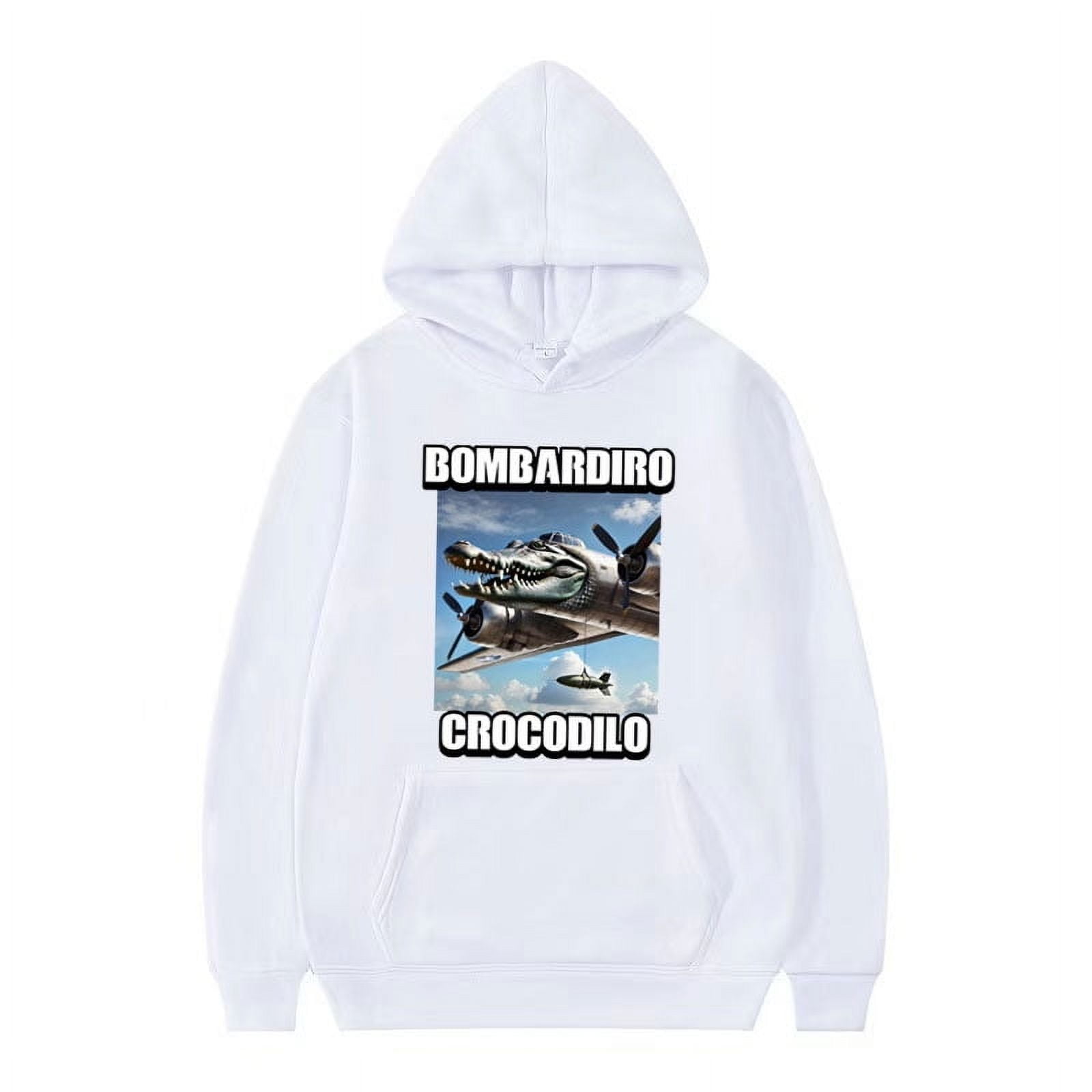 Bombardiro Crocodilo Unisex Funny Crocodile Meme Print Hip Hop Vintage ...
