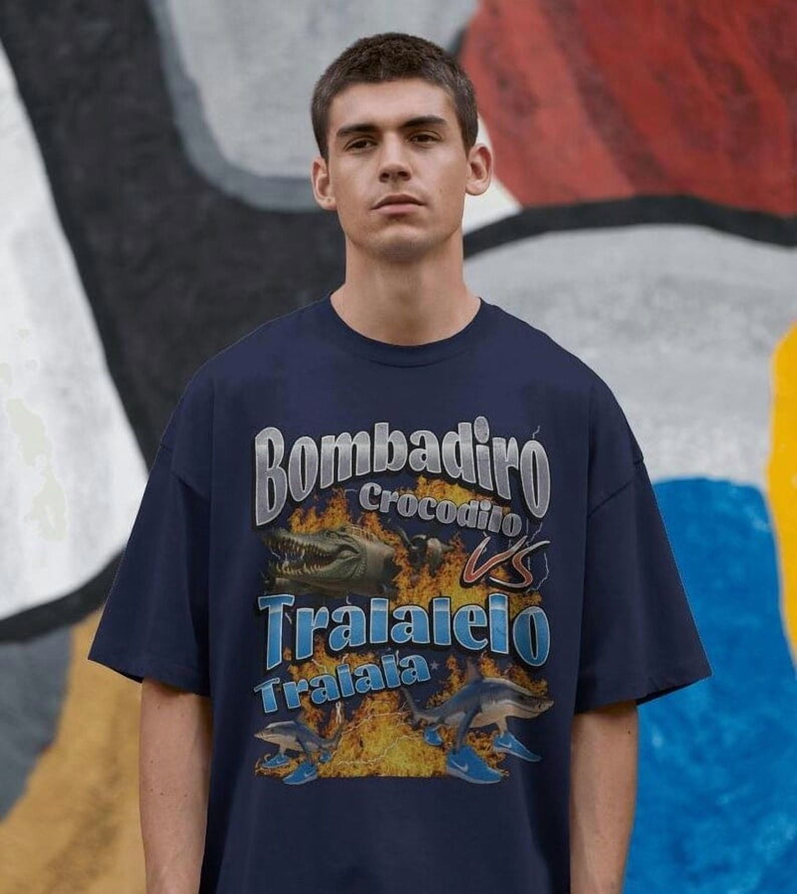 Bombardiro Crocodilo Vs Tralalero Tralala Shirt-italian Brainrot Shirt ...