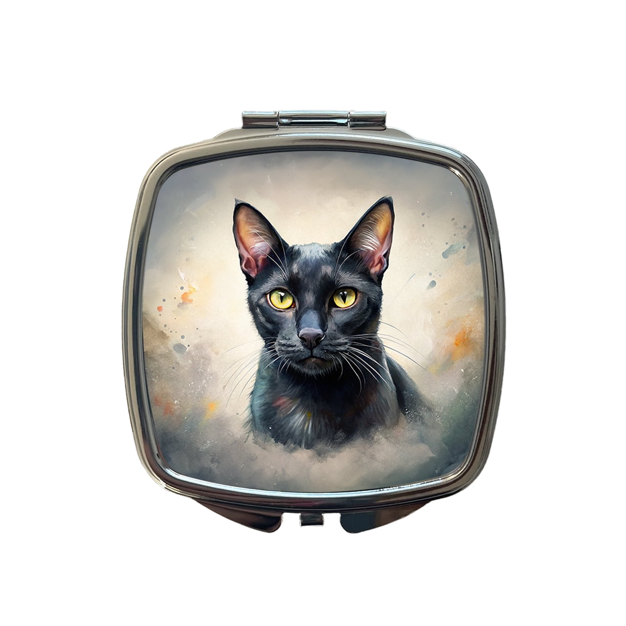 Bombay Black Cat Illustration Travel Makeup Handbag Purse Small Pocket ...