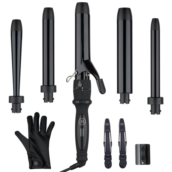 Bombay Hair Curling Wand Set - 5 in 1 Curling Wand, Professional ...