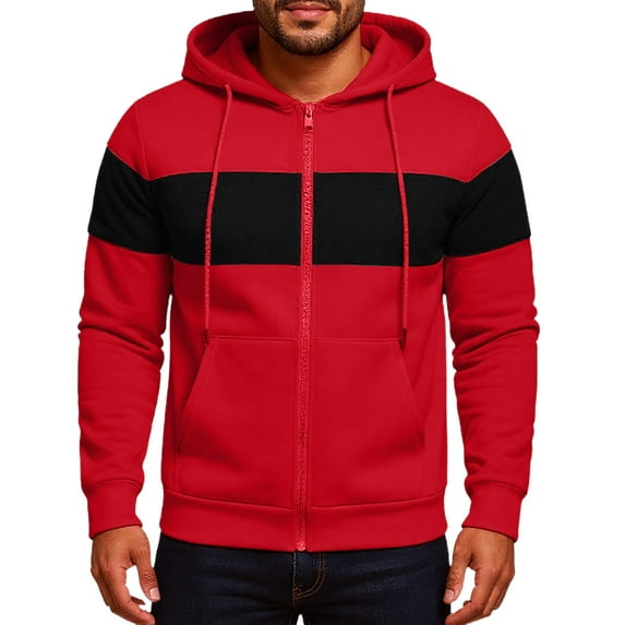 Bomber Jacket，Fashion Clothing，Men Coats Slim Fit Long Sleeves Red L ...