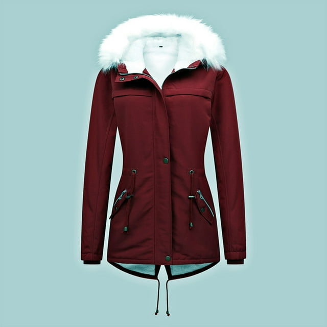 Bomber Jacket Women, College Jacket Teen Girls Winter with Cap Jacket ...