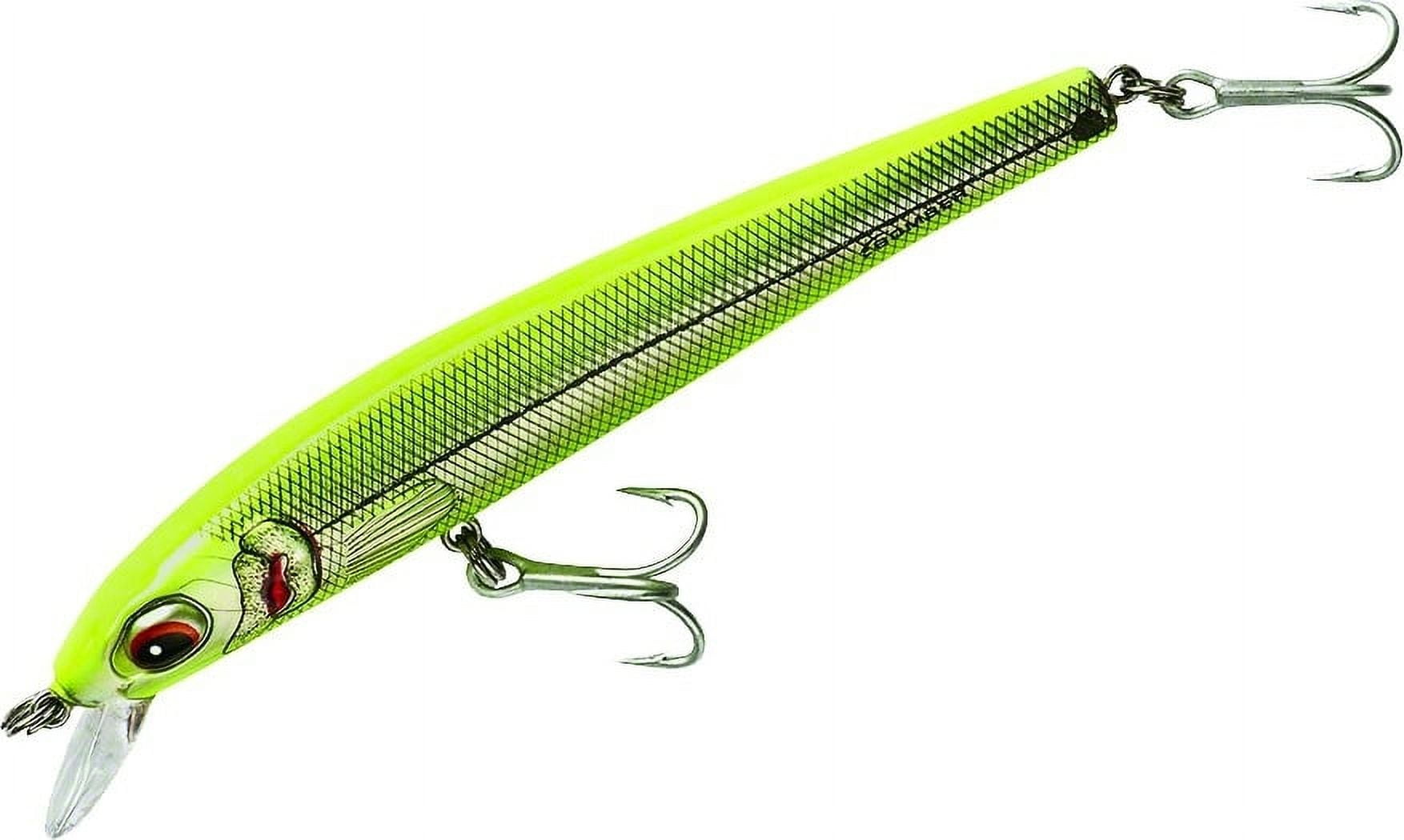 Bomber Long Shot Minnow Crankbait 5in Chartreuse Herring 3/4oz Fishing ...