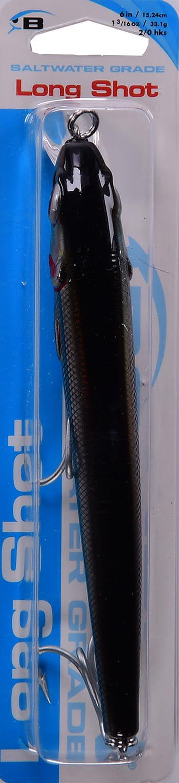 Bomber Long Shot Minnow Crankbait 6in Silver Mullet 1 3/16 oz Saltwater ...