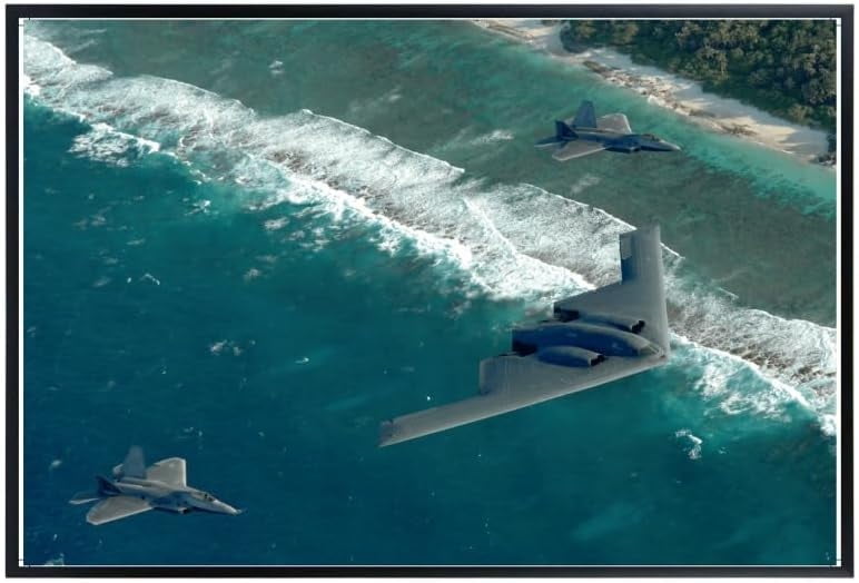 Bomber and Fighter Jet Formation Wall Art – Military Aviation Poster ...