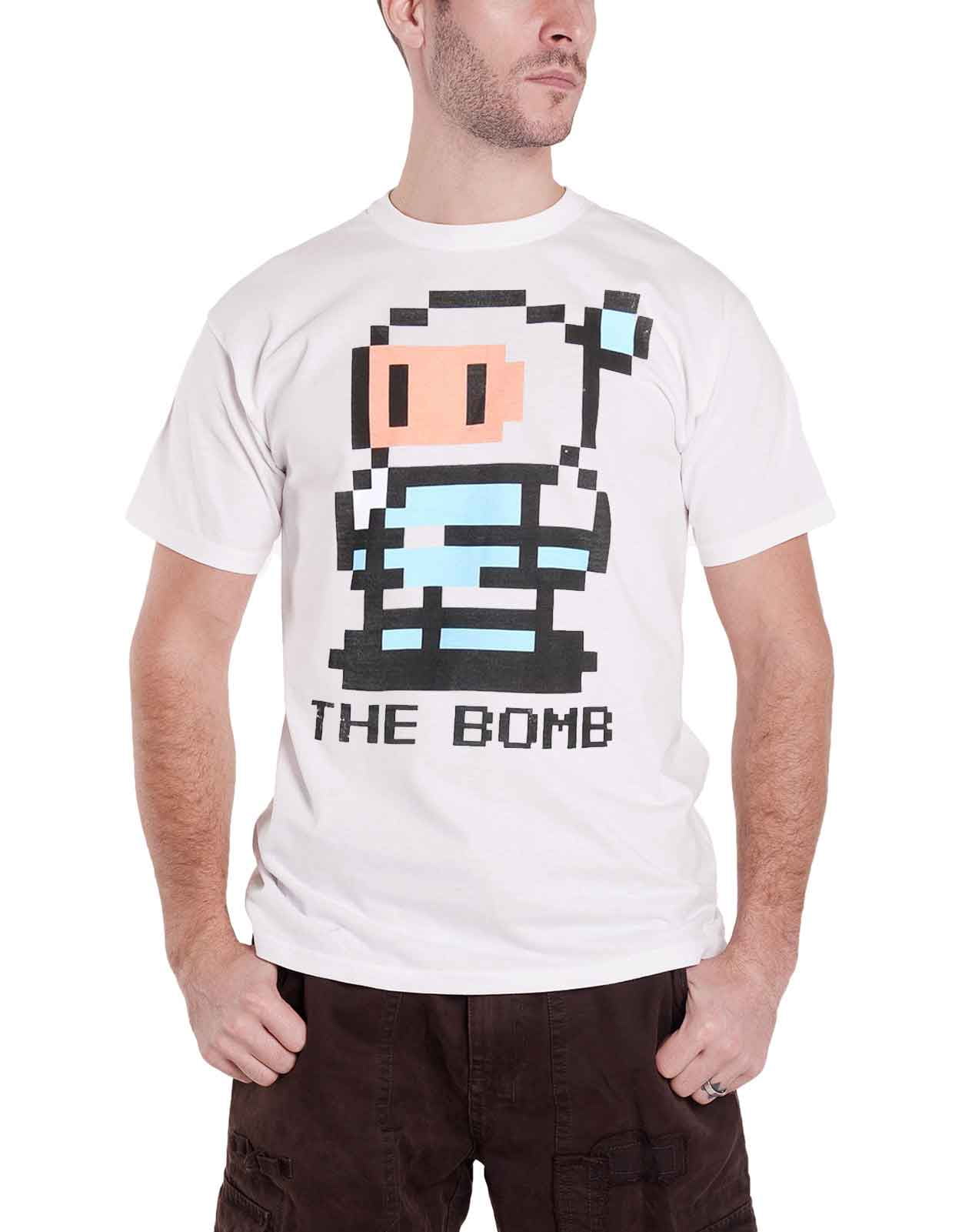 Bomberman T Shirt Retro Logo new Official Mens White - Walmart.com