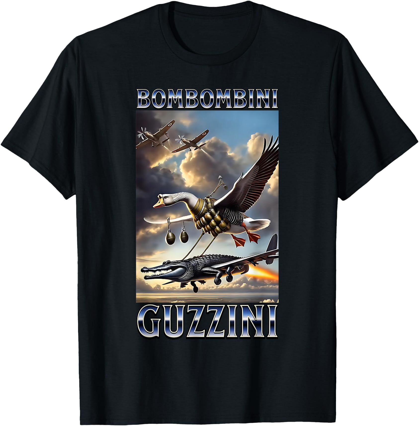 Bombombini Guzzini - Italian Brainrot Meme T-Shirt,Black - Walmart.com