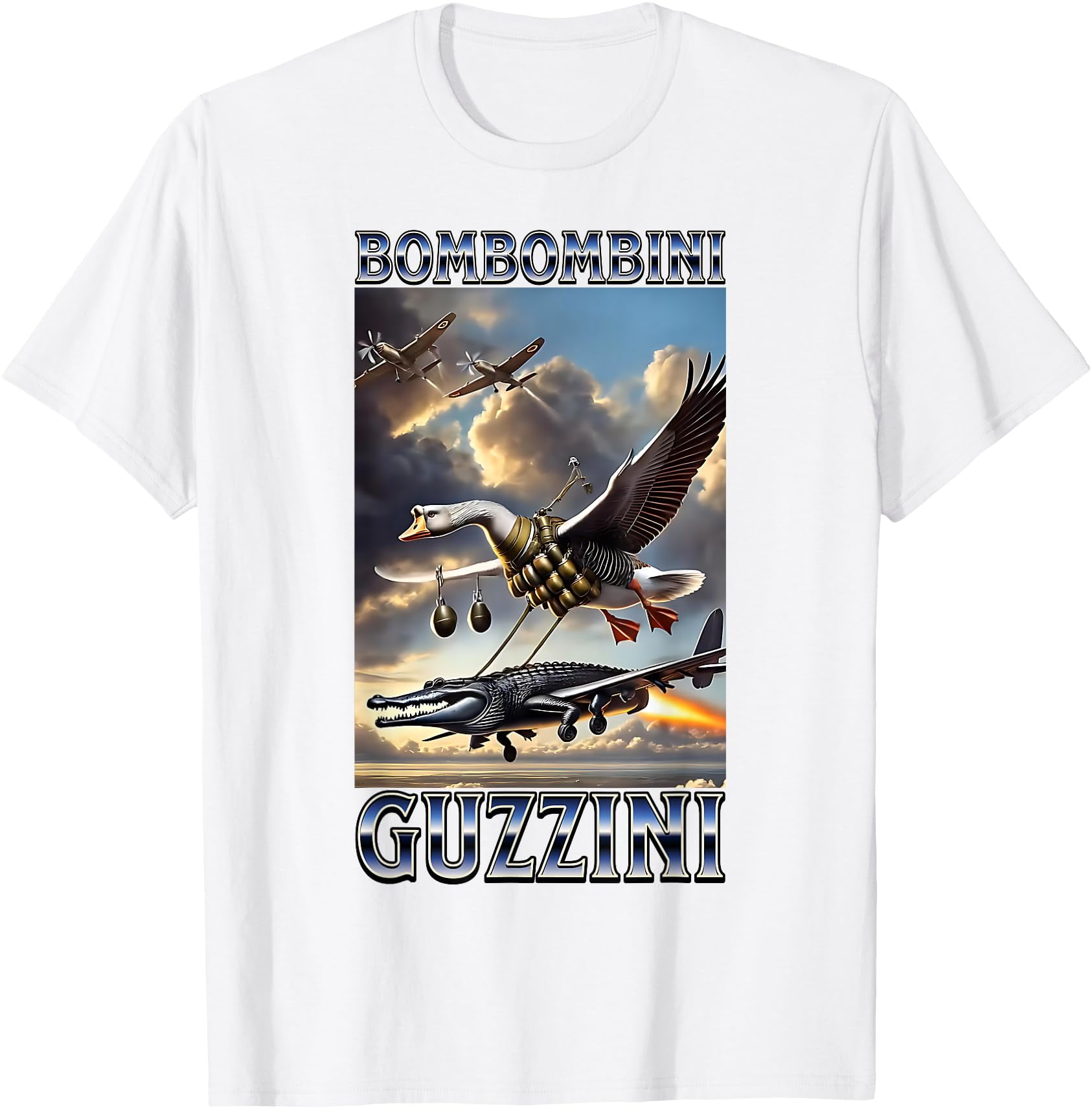 Bombombini Guzzini - Italian Brainrot Meme T-Shirt,White - Walmart.com