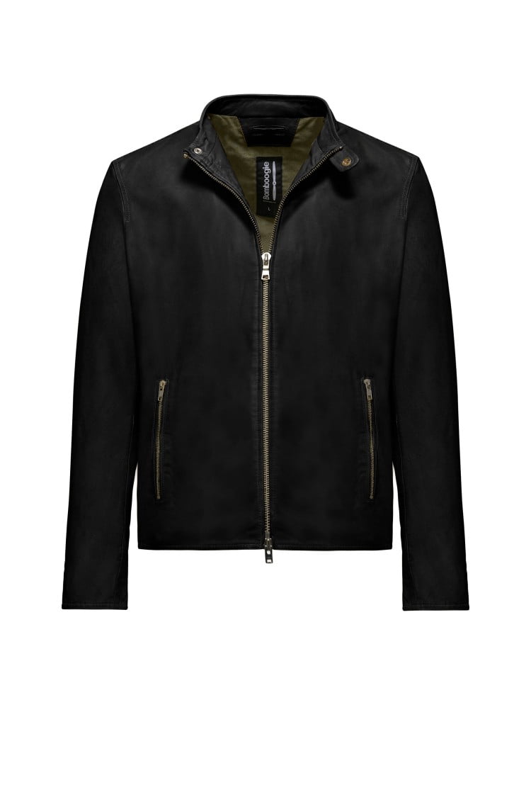 Bomboogie Black Leather Jacket (Men's) - Walmart.com