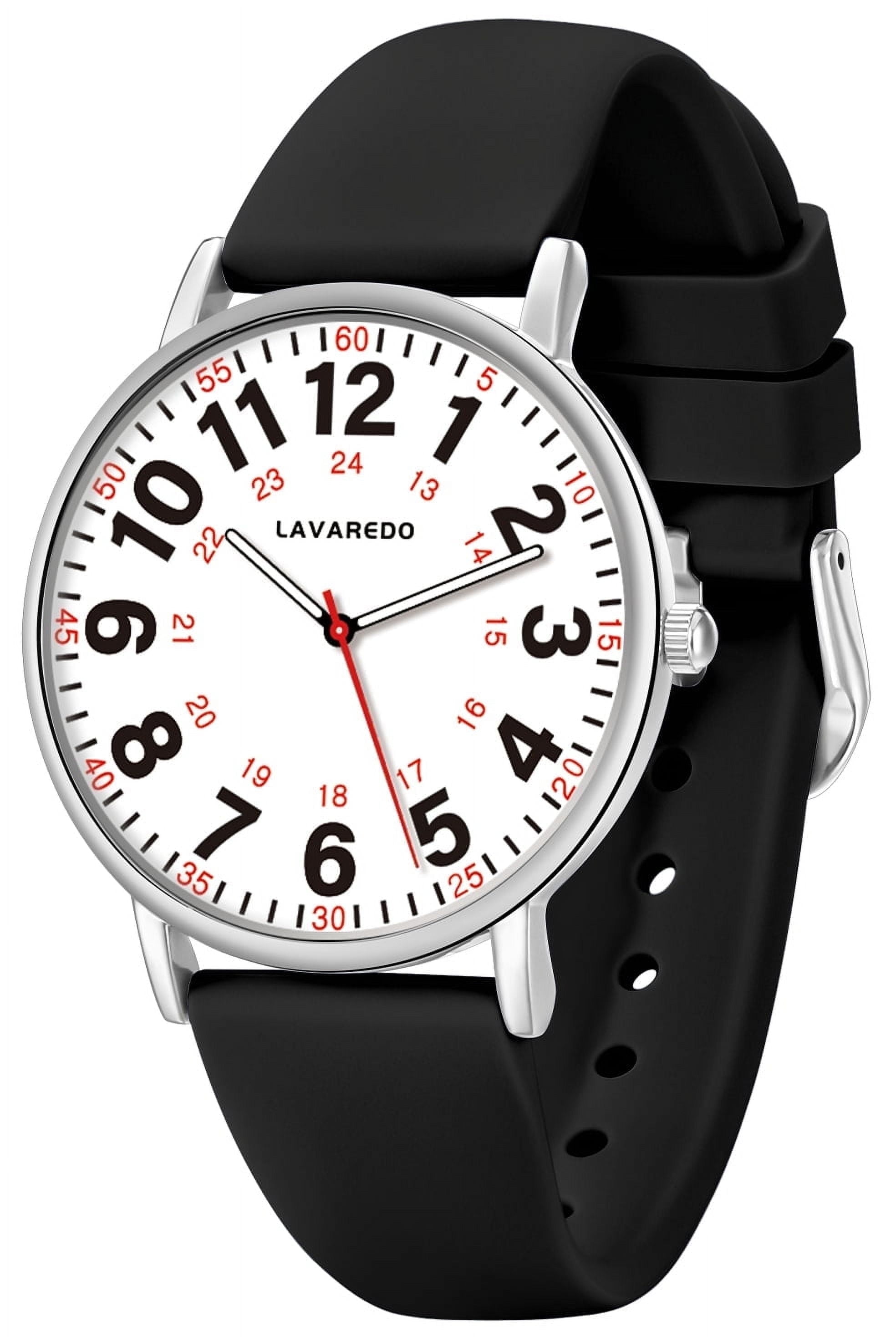 Bomieux Medical Watch, Luminous Silicone, Waterproof Quartz, 12/24 ...