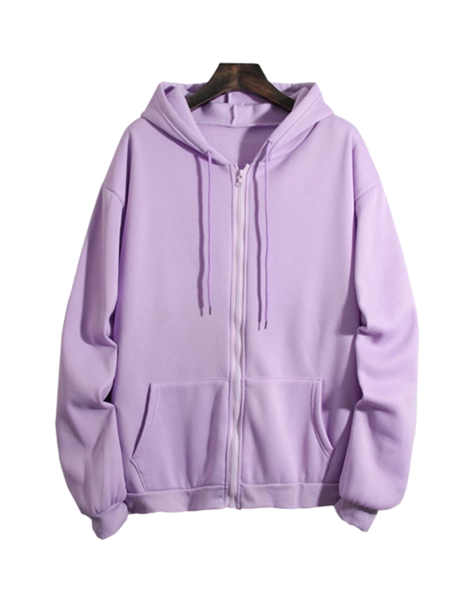 Bomotoo Women Casual Sweatshirt Jacket Long Sleeve Hooded Tops Plain ...