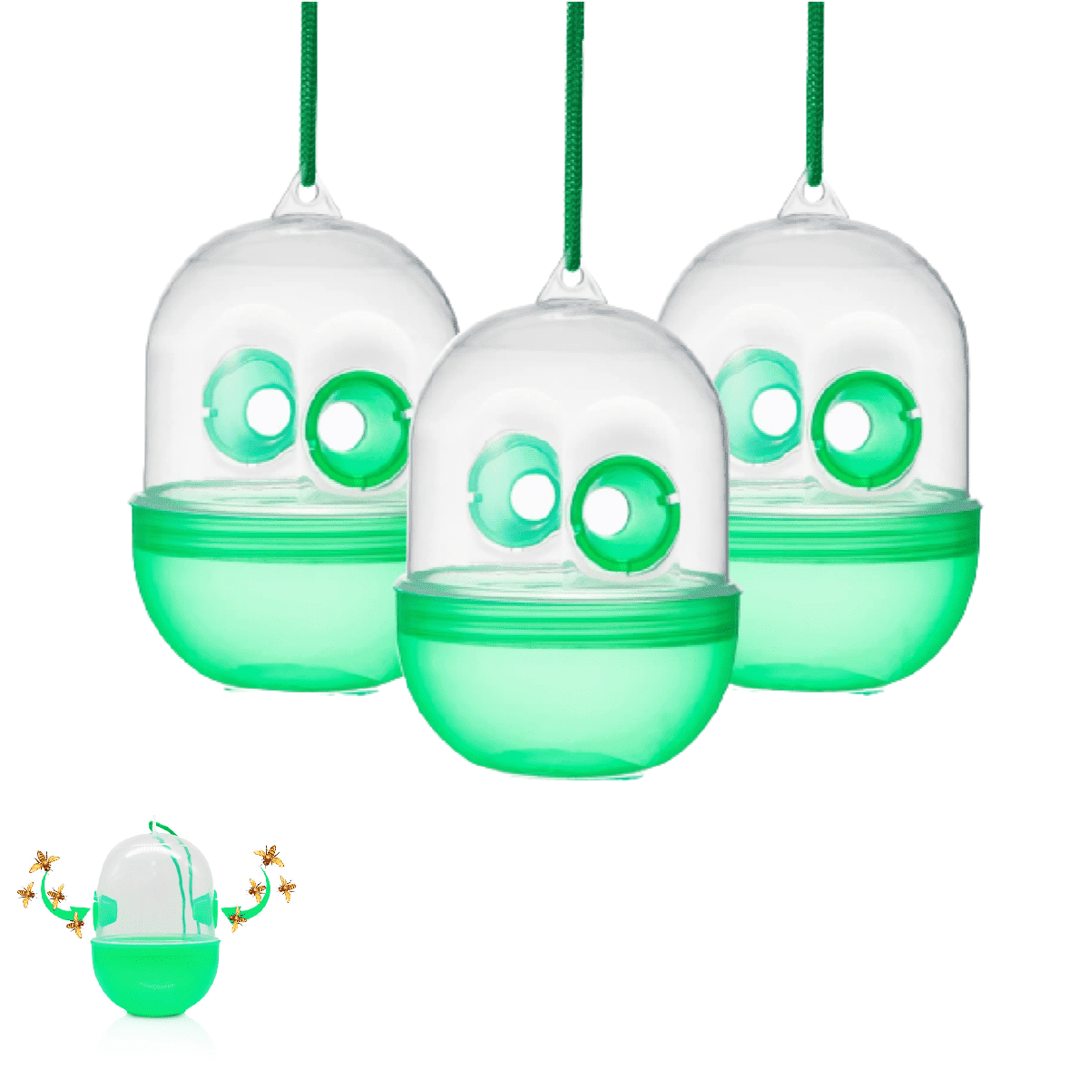 Bomutovy 3 Pcs Wasp Trap Containers Wasp Traps Outdoor Hangings Accessories for Yellow Jackets ...