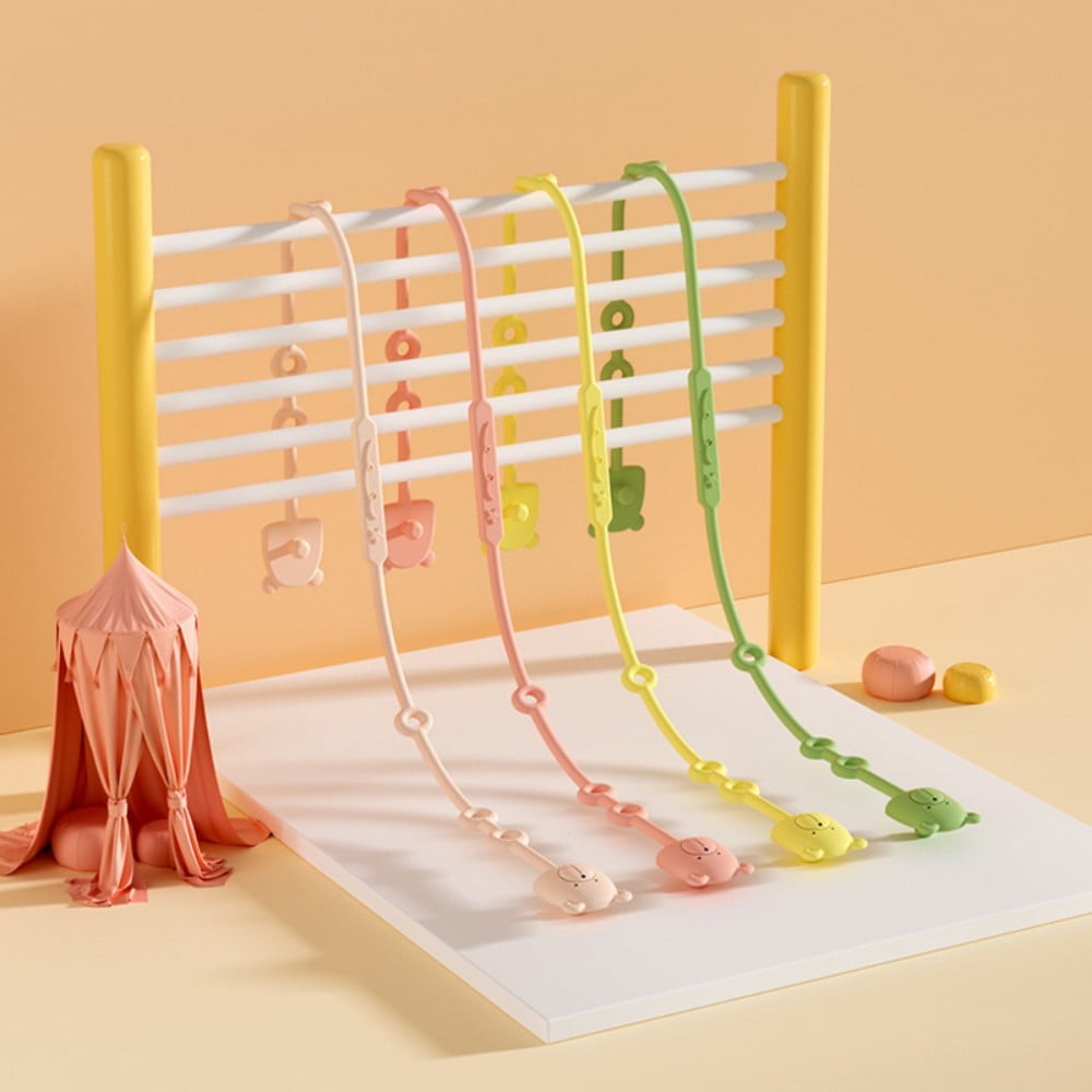 Trianu 4 Pack Toy Safety Straps, Adjustable Silicone Baby Pacifier ...